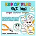 End of Year Summer Gift Tags, Teacher to Student Gift Tags - Etsy