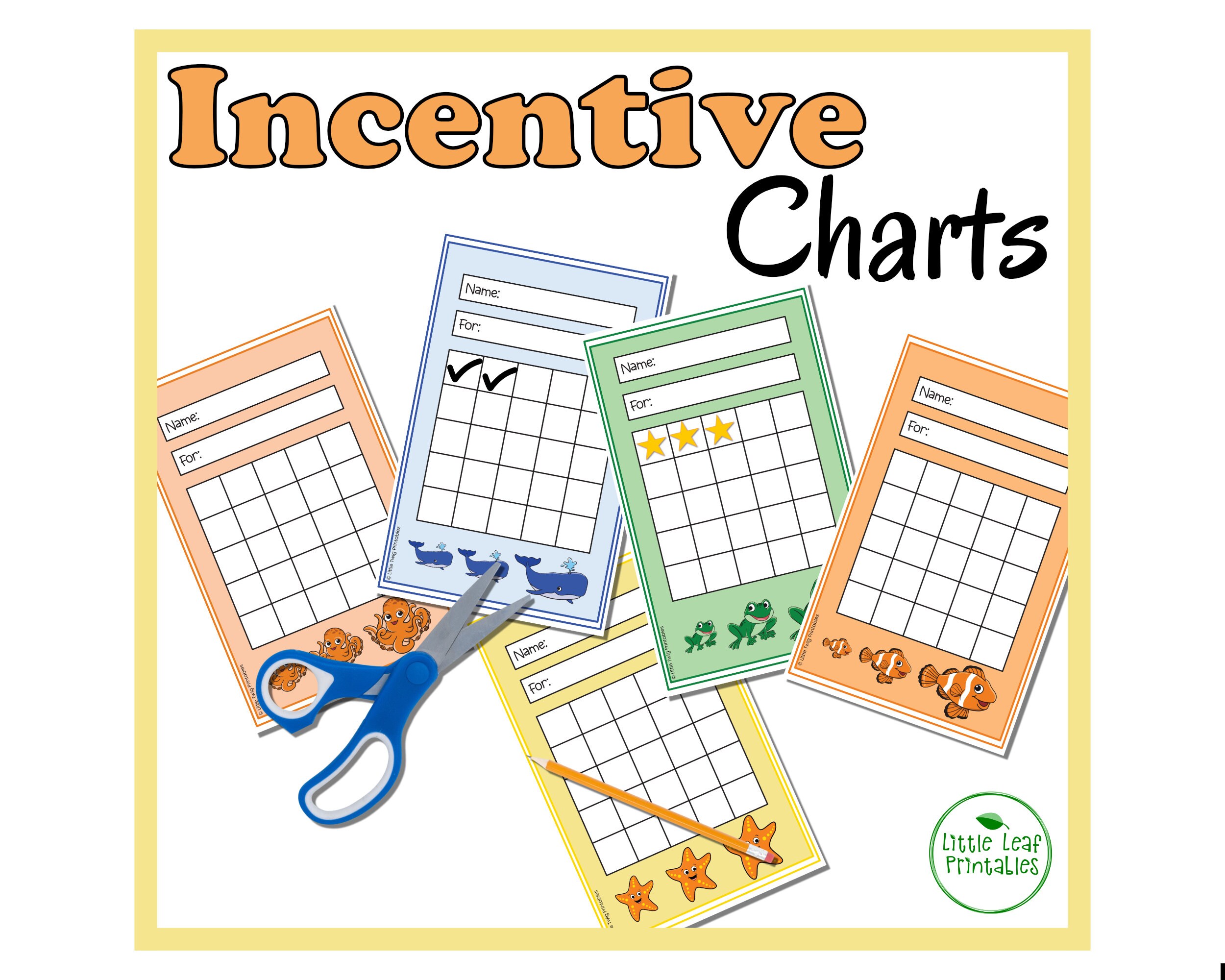 10 Ocean Themed Reward Cards | Printable Incentive Charts for Young ...