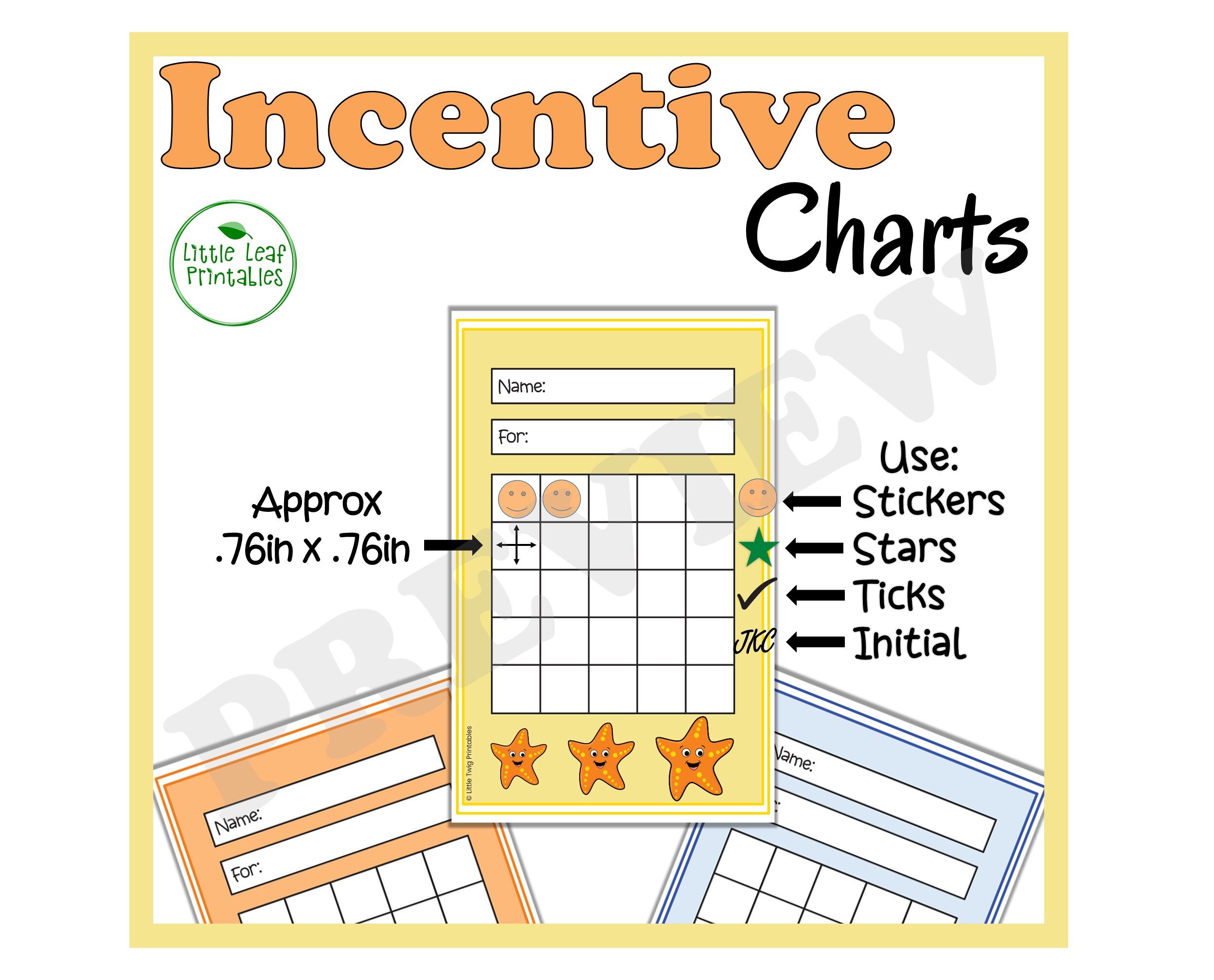 10 Ocean Themed Reward Cards Printable Incentive Charts for Young ...