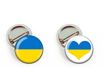 Heart Ukraine Flag Lapel Pin, Ukrainian Flag, Stand With Ukraine ...