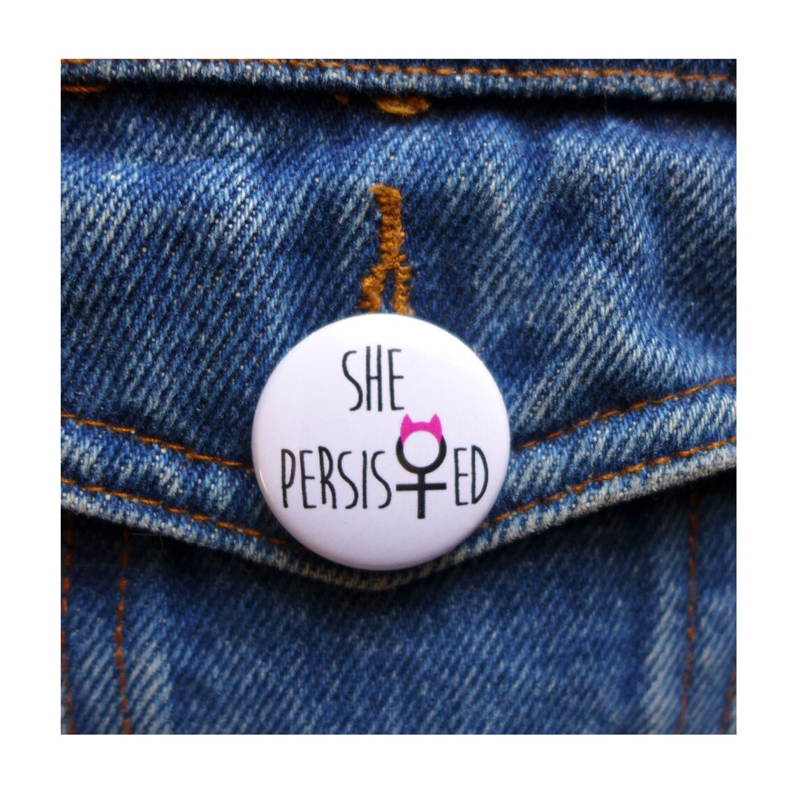 She Persisted Button Mini She Persisted Pin Women's - Etsy