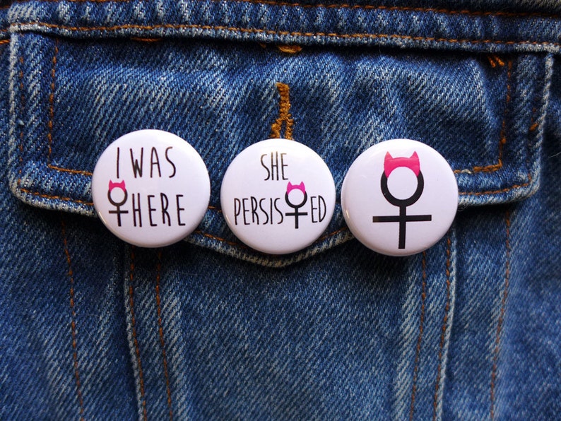 She Persisted Button Mini She Persisted Pin Women's | Etsy