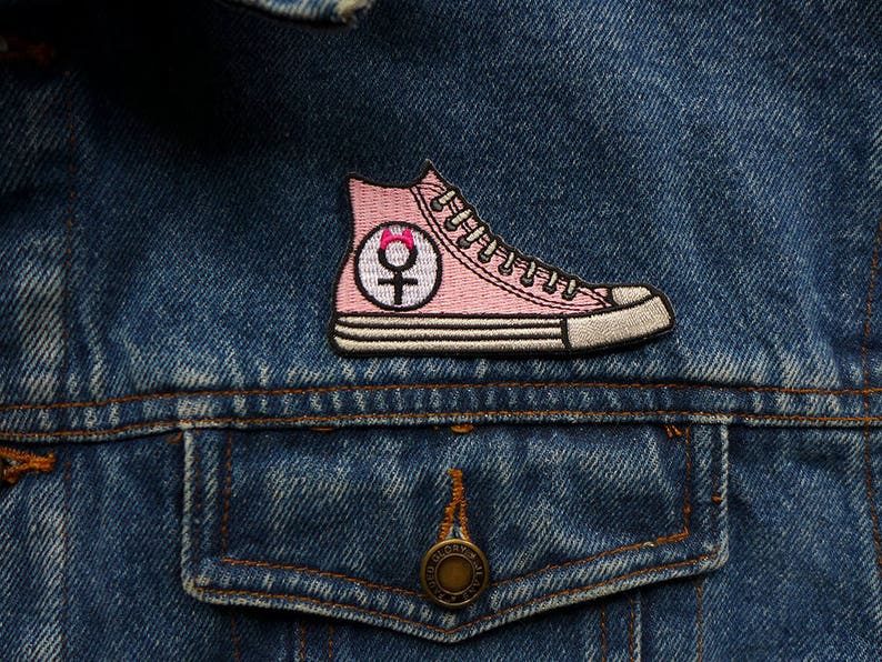 Women's March Patch Pink Converse Patch With Female - Etsy