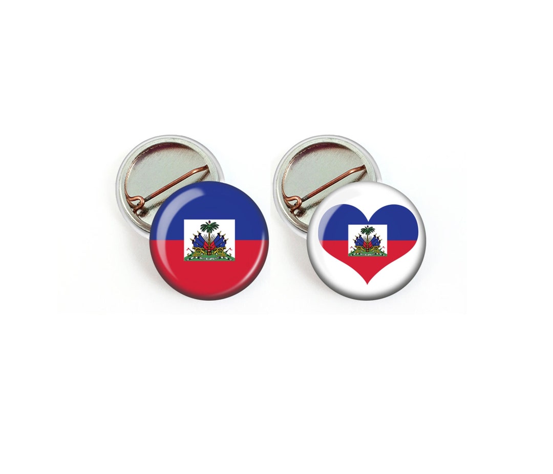 Mini Haiti Flag Button, Small Haitian Pin - Etsy