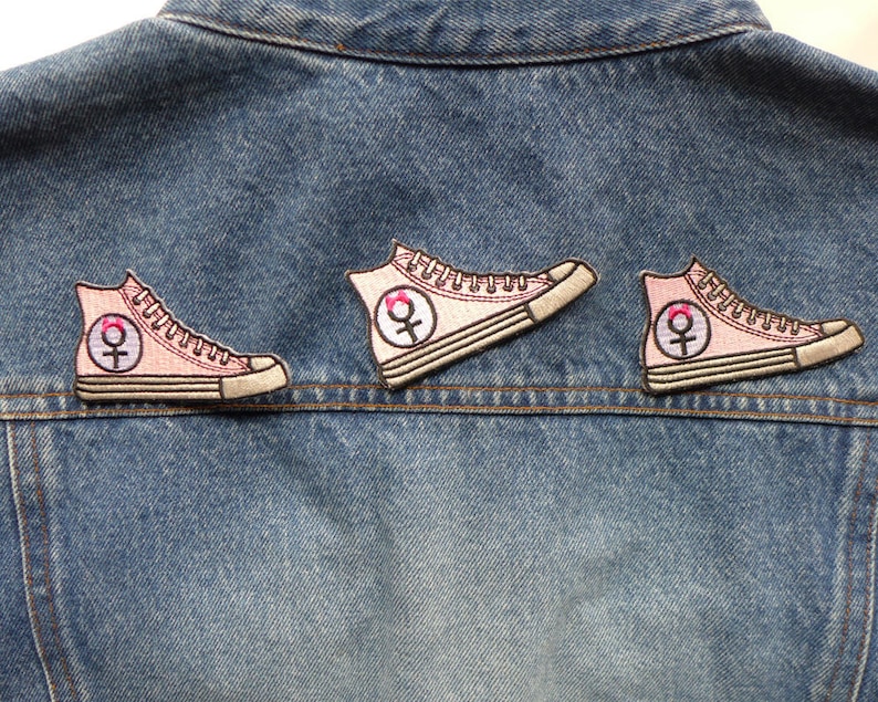 Women's March Patch Pink Converse Patch With Female - Etsy
