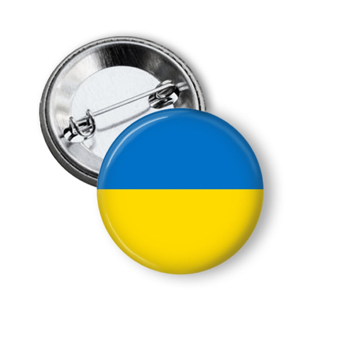 Ukraine Flag Pin, Ukrainian Flag Heart Button, Stand With Ukraine ...