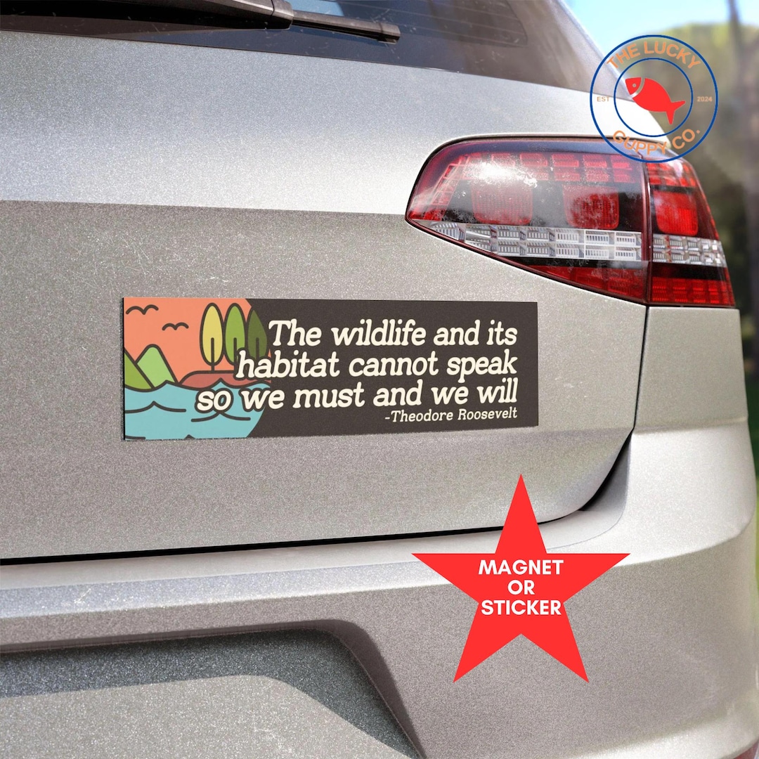 Pro Conservation Bumper Sticker, Wildlife Habitat, Mother Earth Magnet ...