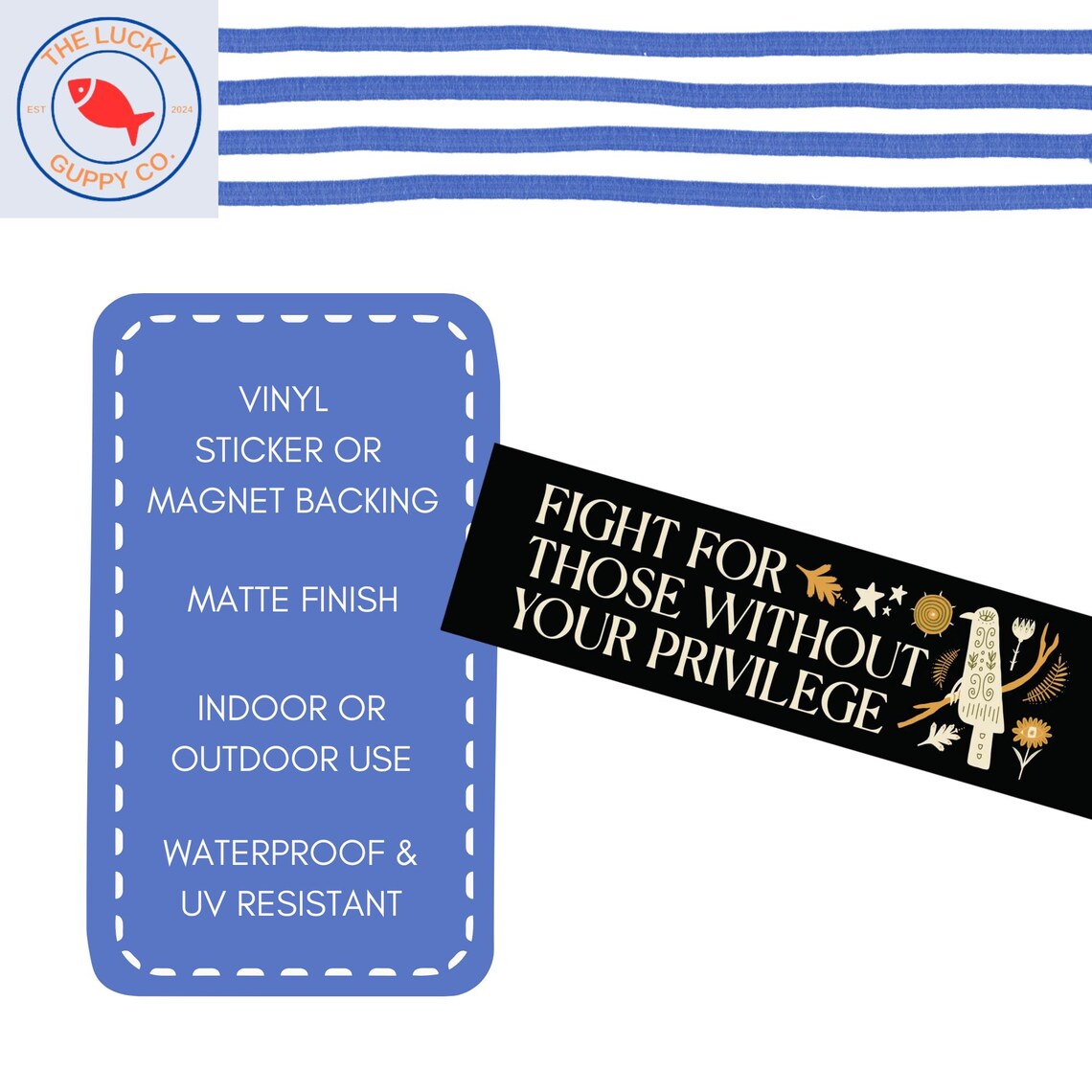 Fight for Those Without Privilege Bumper Sticker, Human Rights Car ...