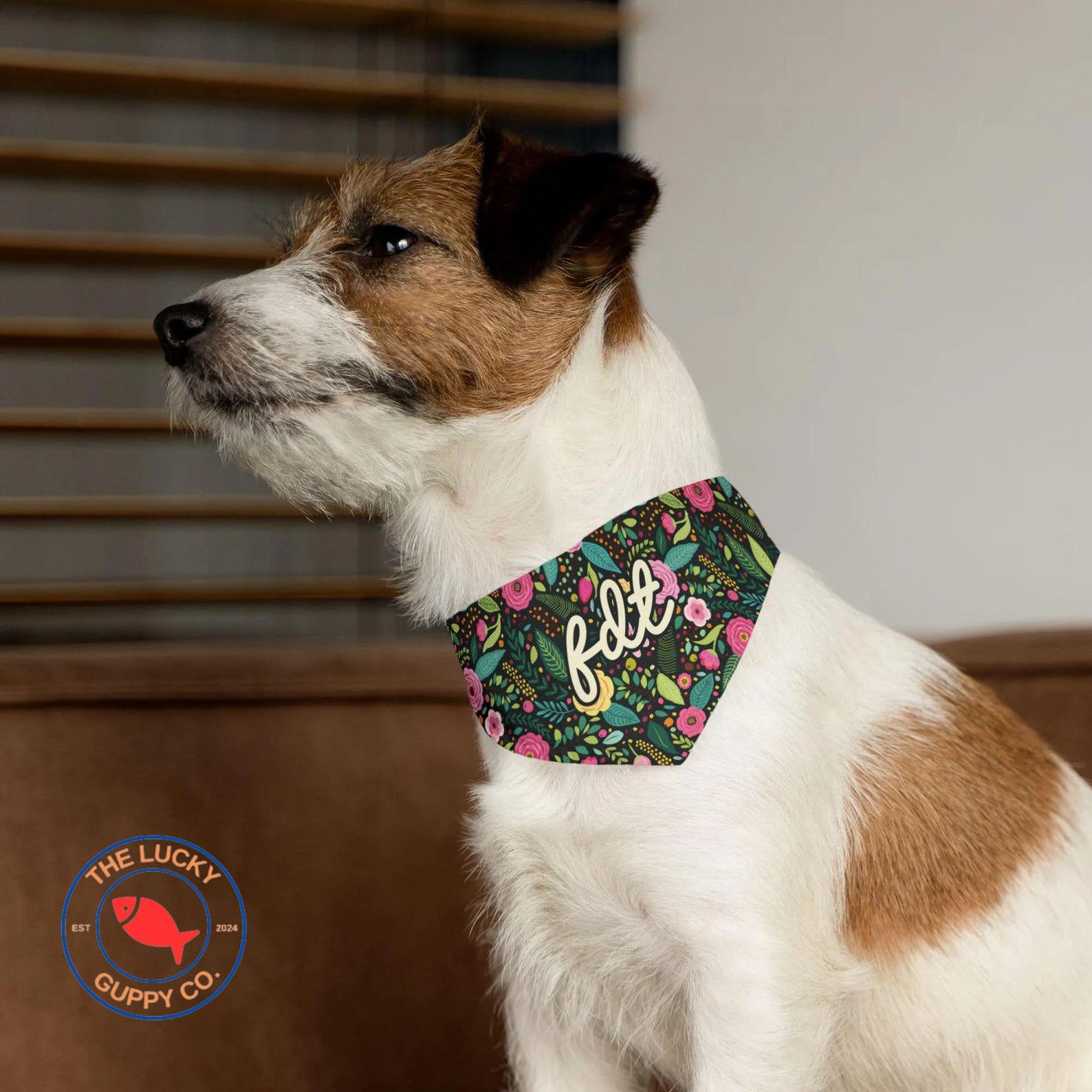 Liberal FDT Floral Boho Dog Bandana, Political Protest Pet Collar - Etsy