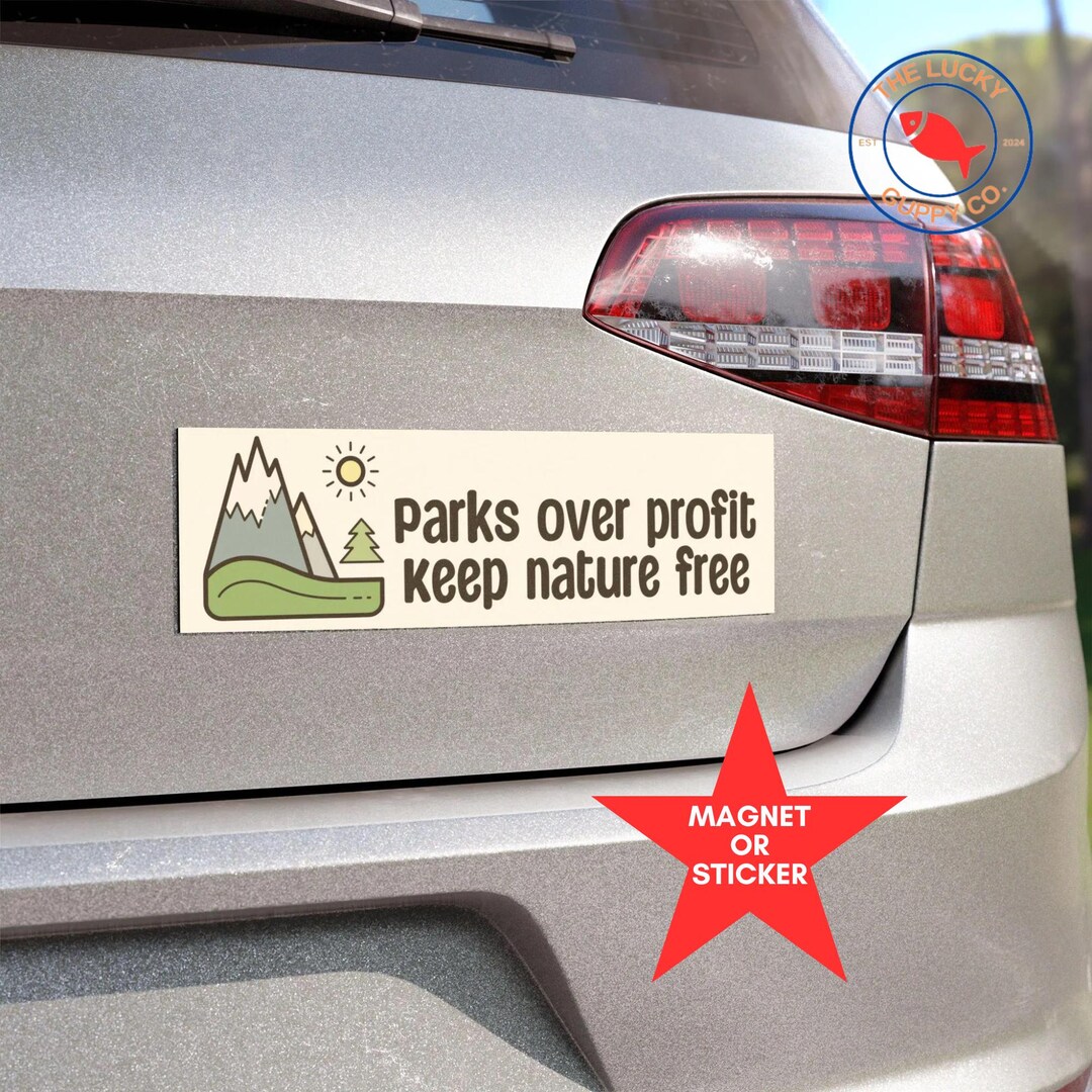 Parks Over Profit Bumper Sticker, Coexist Car Magnet - Etsy