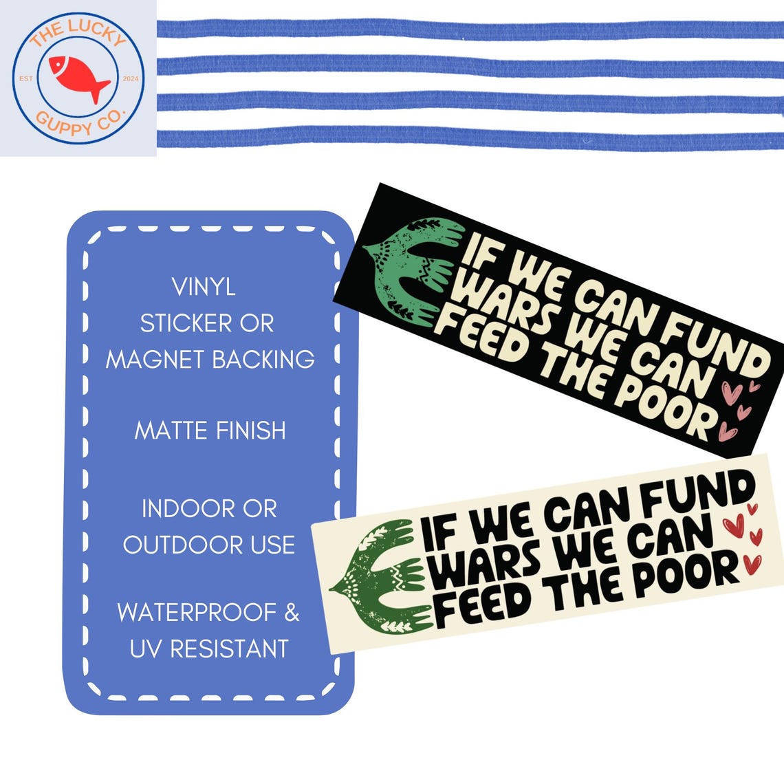 Fund Wars Feed Poor Bumper Sticker, Anti Capitalism Car Magnet - Etsy