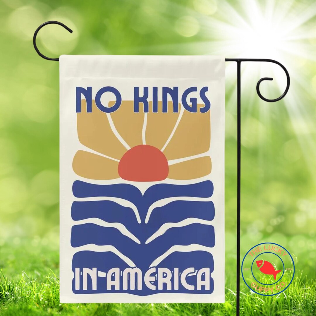 No Kings in America Garden Flag, Anti Trump, Floral Boho Yard Decor - Etsy