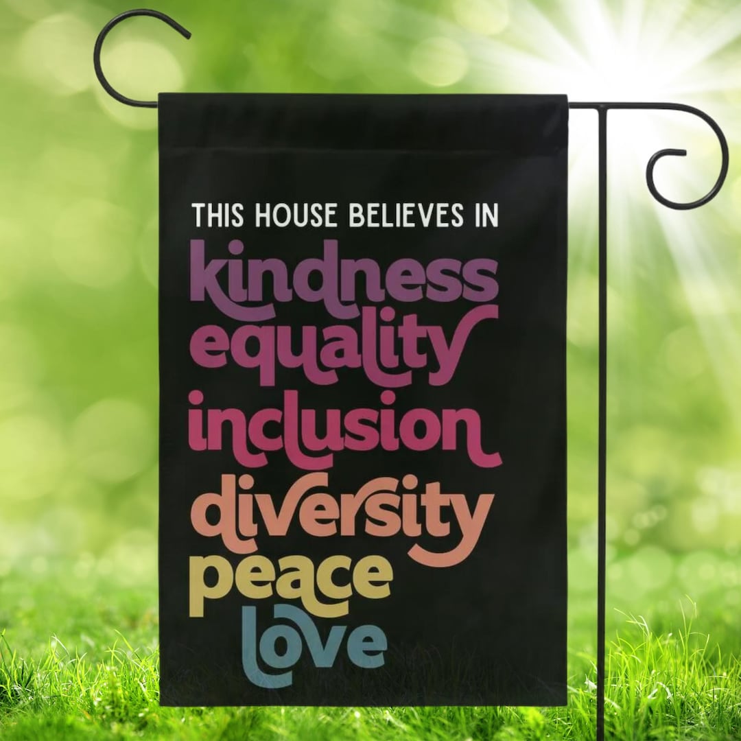 Kindness Equality Inclusion Garden Flag, Double-sided Print - Etsy