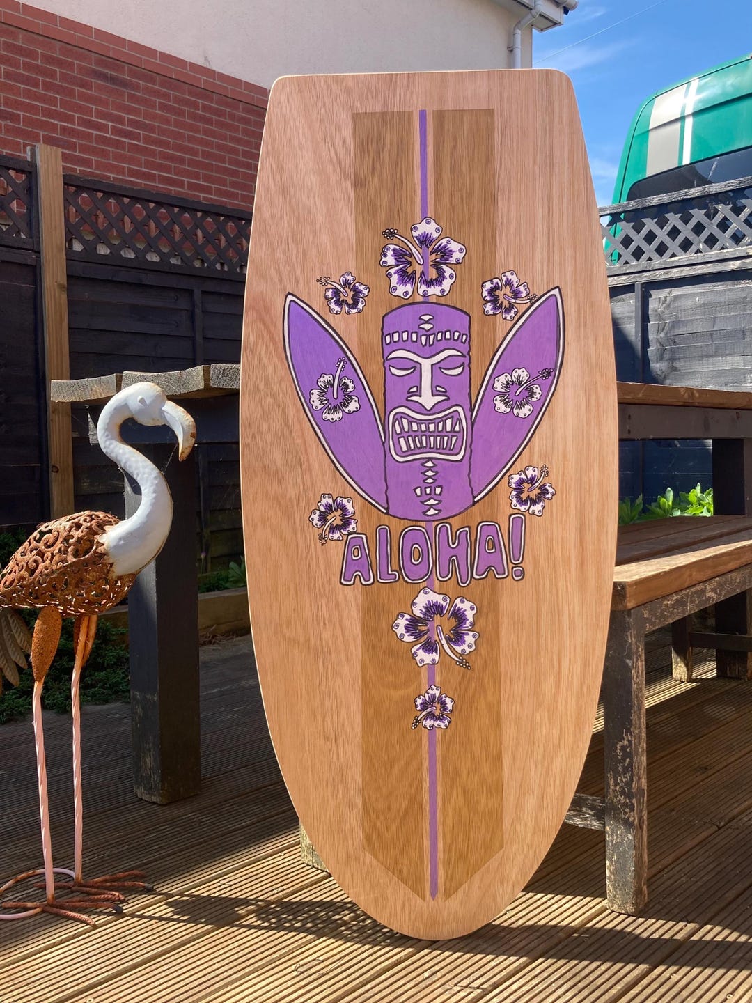 Longboard Table Top for Camper Vans Hand Painted Bespoke Designs Made ...