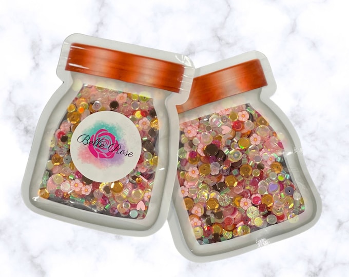 Christmas Candy Sequin Confetti Mix | Shaker Pocket | Scrapbook Supplies - Etsy