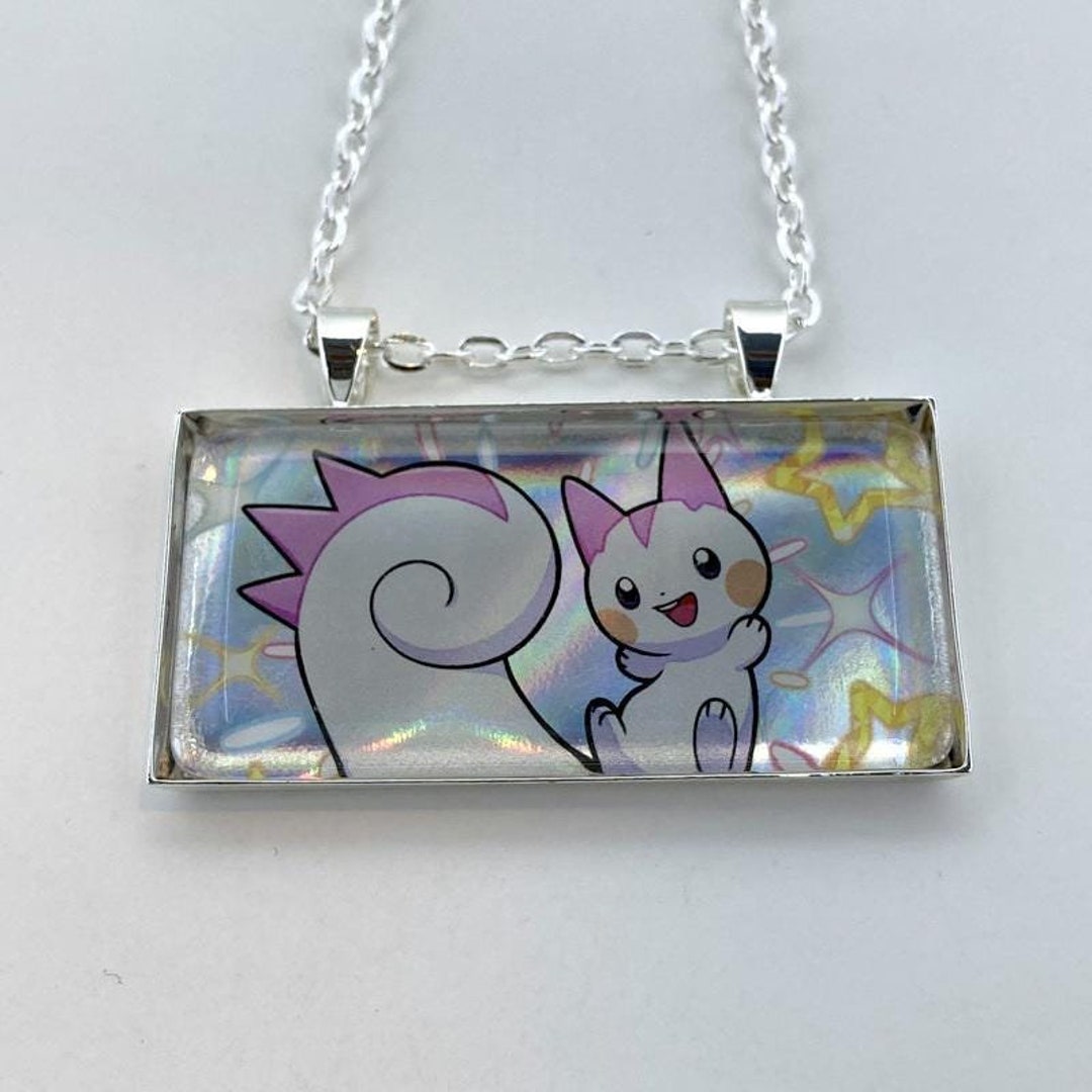 Shiny Pachirisu Necklace Holographic Pokemon Card Necklace Upcycled ...