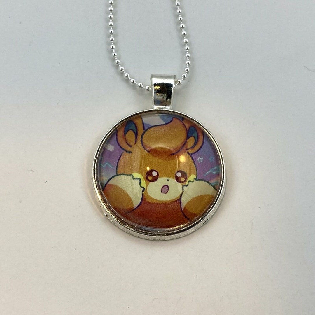 Pawmi Pokemon Necklace OR Keychain Upcycled Pokemon Card Pendant Silver ...