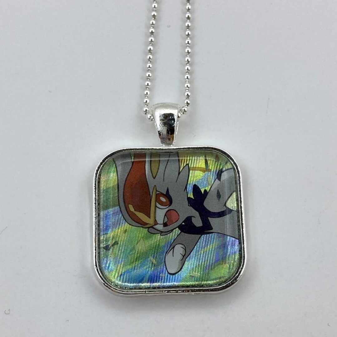 Pokemon Cinderace Necklace Holographic Pokemon Card Pendant Pokemon ...