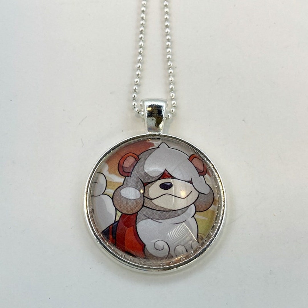 Hisuian Growlithe Pokemon Necklace OR Keychain Upcycled Pokemon Card ...