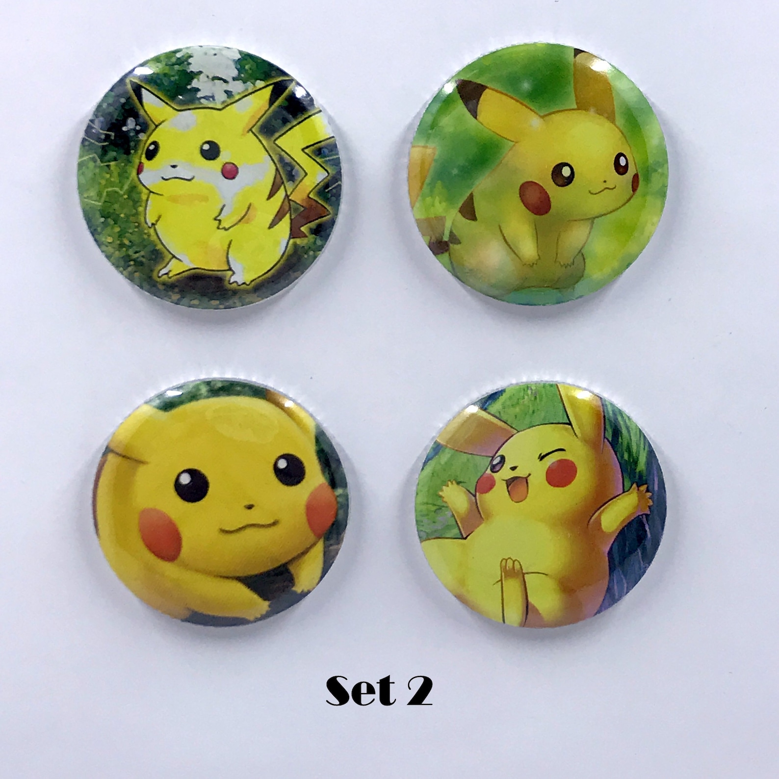 Pikachu Magnet Set of 4 Your Choice Upcycled Pokemon Card | Etsy
