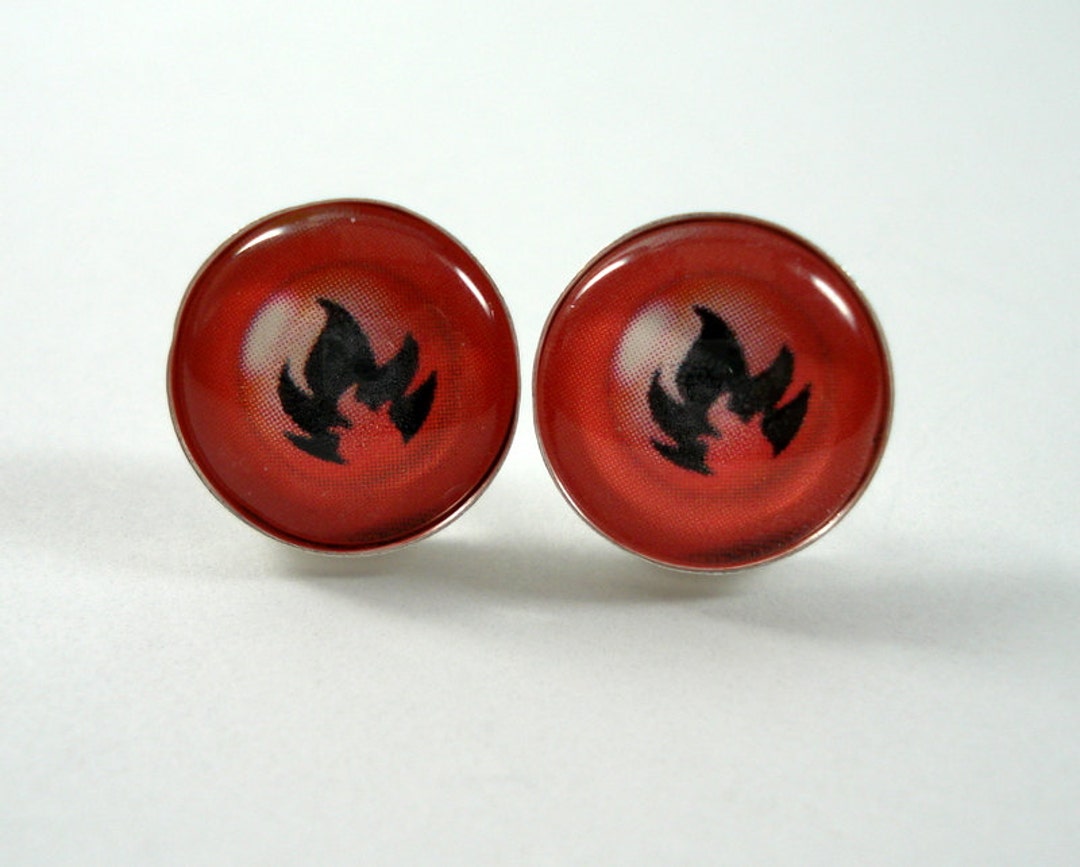 Fire Energy Pokemon Earrings - Upcycled Pokemon Card Earrings - Fire ...