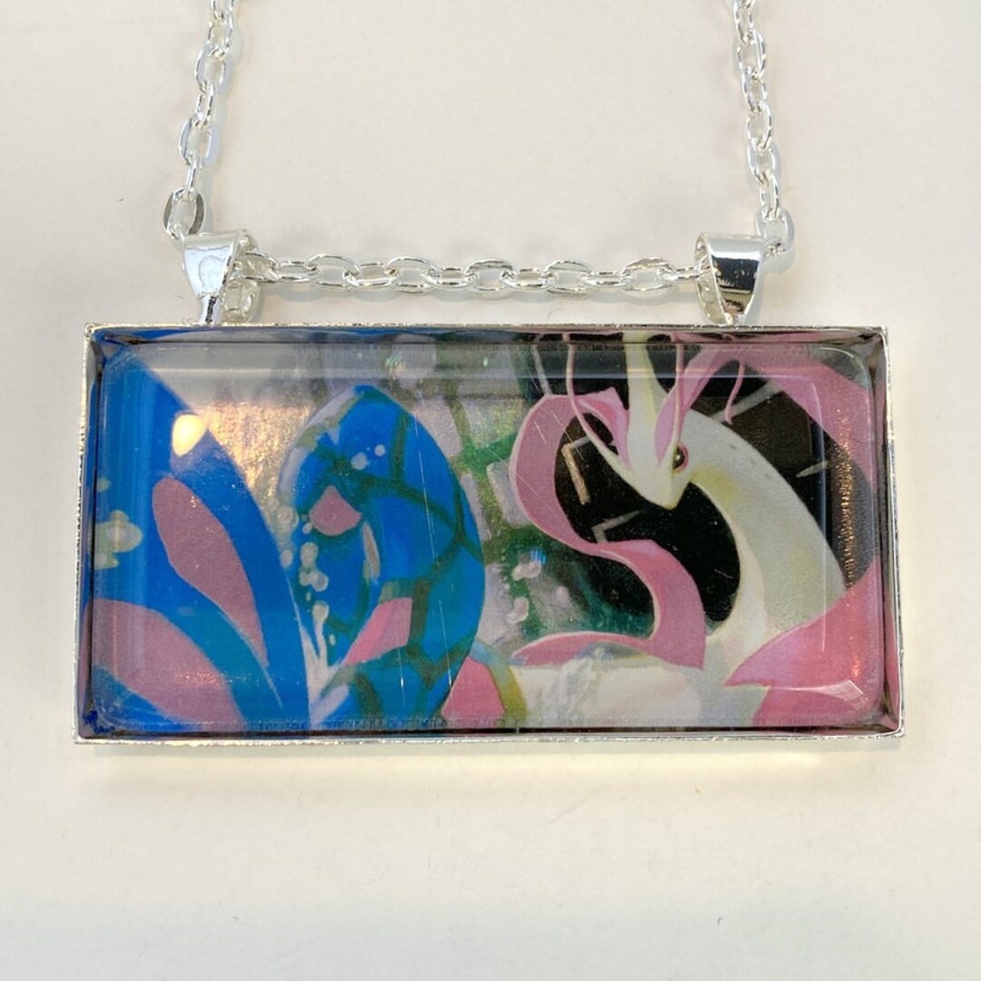 Milotic Necklace - Holographic Pokemon Card Necklace - Upcycled Pokemon ...