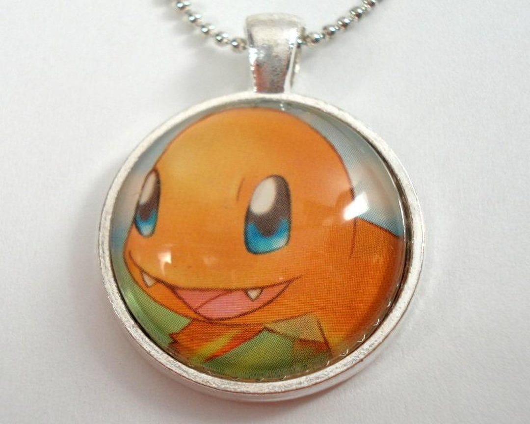 Charmander Pokemon Necklace OR Keychain - Upcycled Pokemon Card Pendant ...
