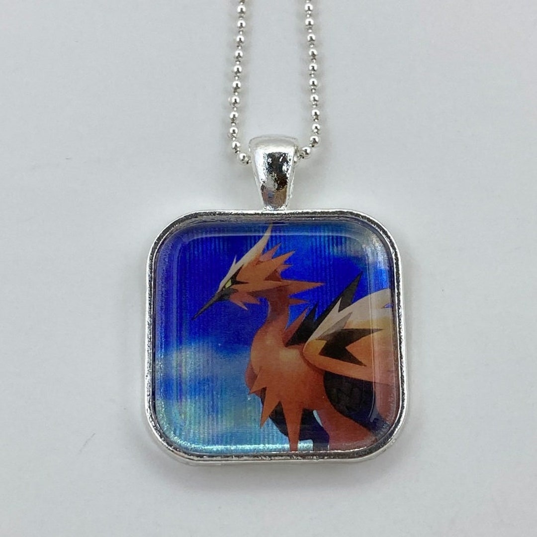 Pokemon Galarian Zapdos Necklace Holographic Pokemon Card Pendant ...