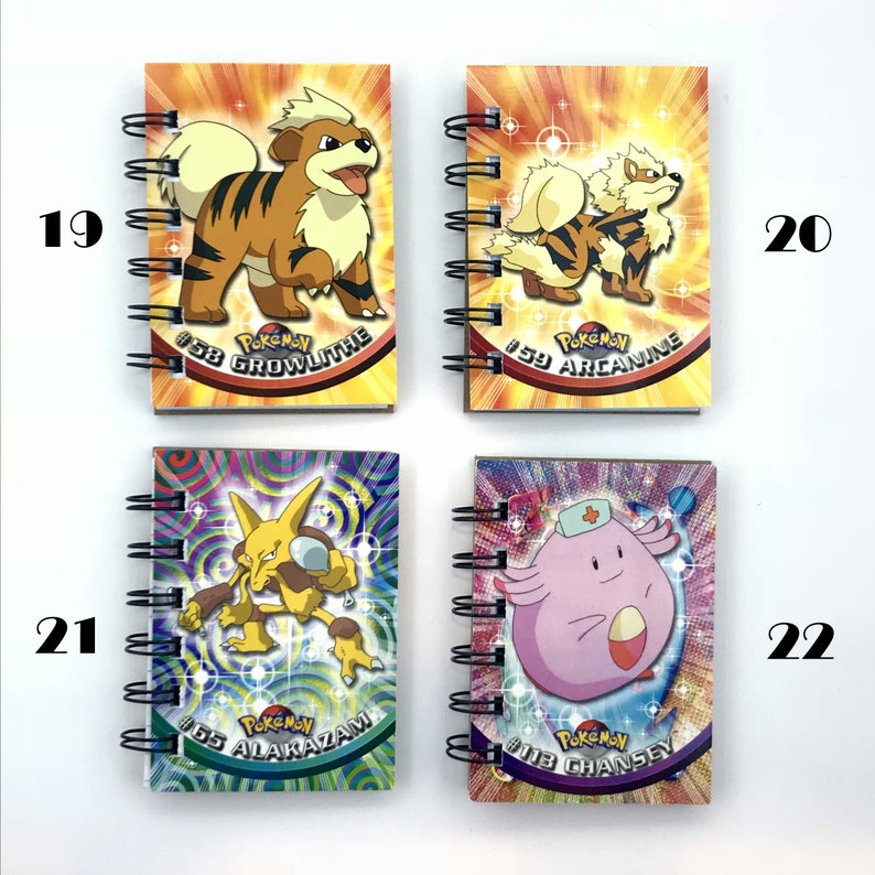 Pokemon Notebook You Choose One Upcycled Pokemon Card - Etsy