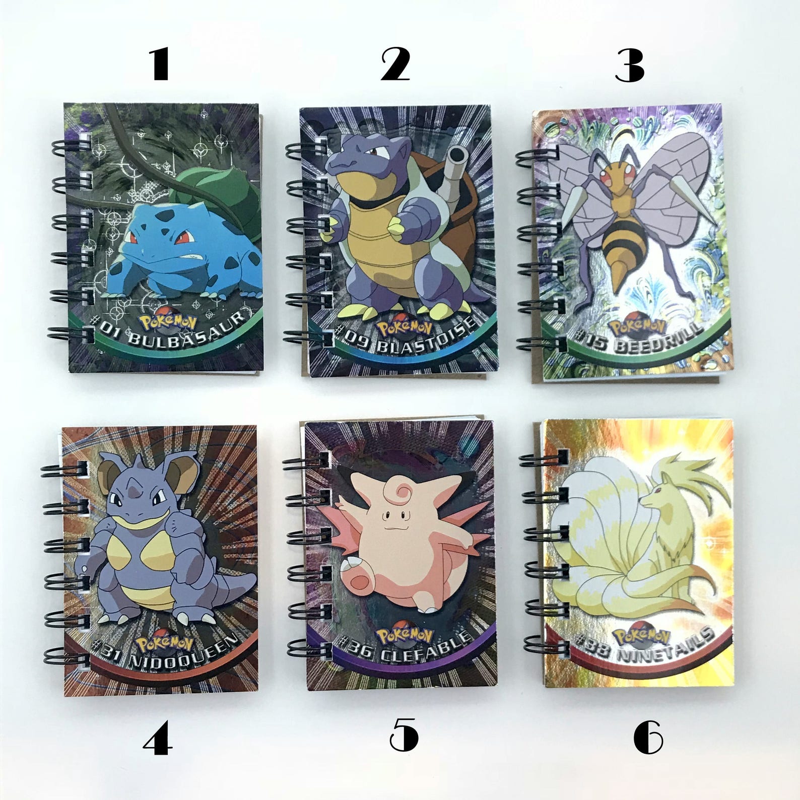 Holographic Pokemon Notebook You Choose One Upcycled | Etsy