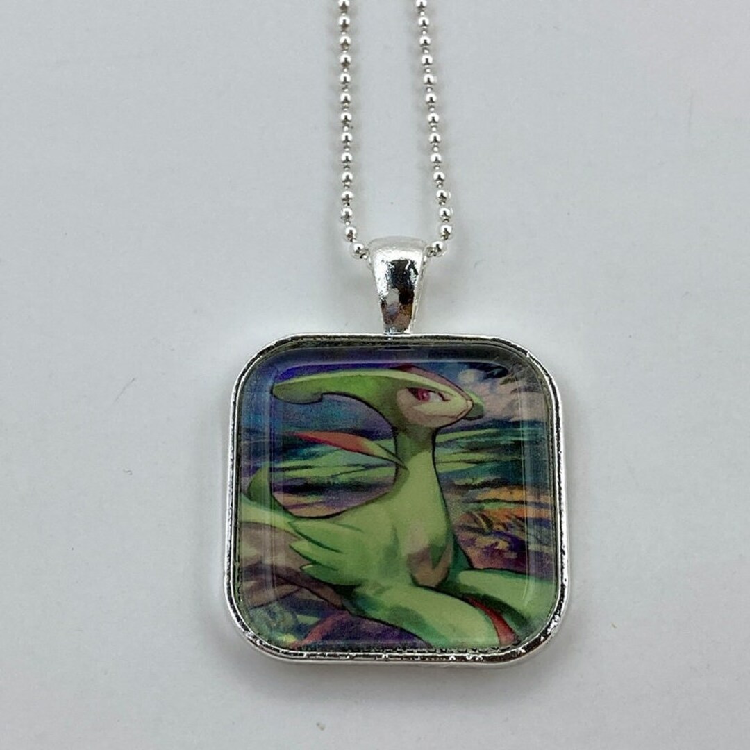 Pokemon Virizion Necklace Holographic Pokemon Card Pendant - Etsy