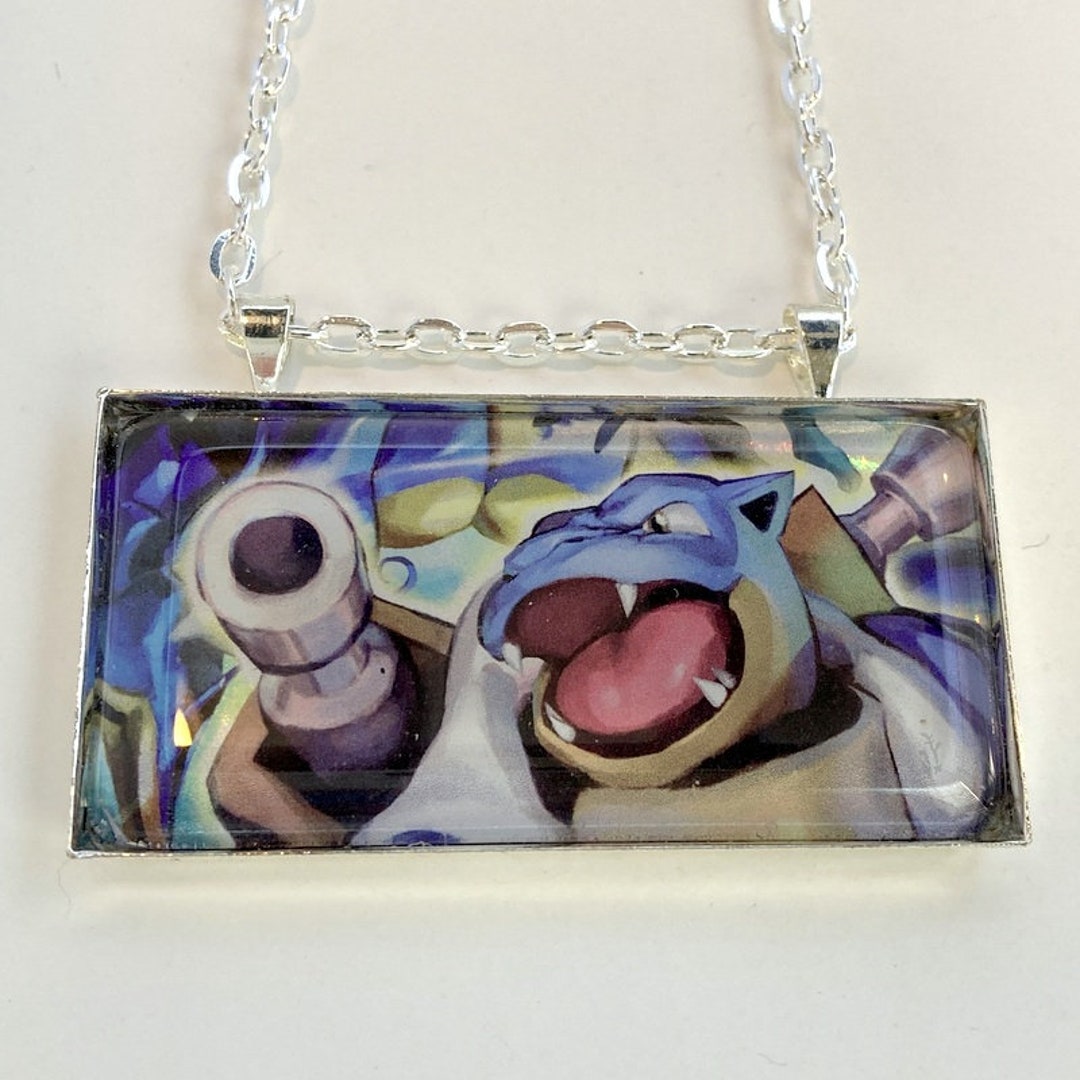 Blastoise Necklace - Holographic Pokemon Card Necklace - Upcycled ...