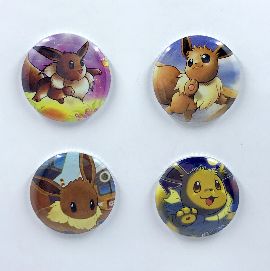 Eevee Magnet Set of 4 Upcycled Pokemon Card Magnets | Etsy