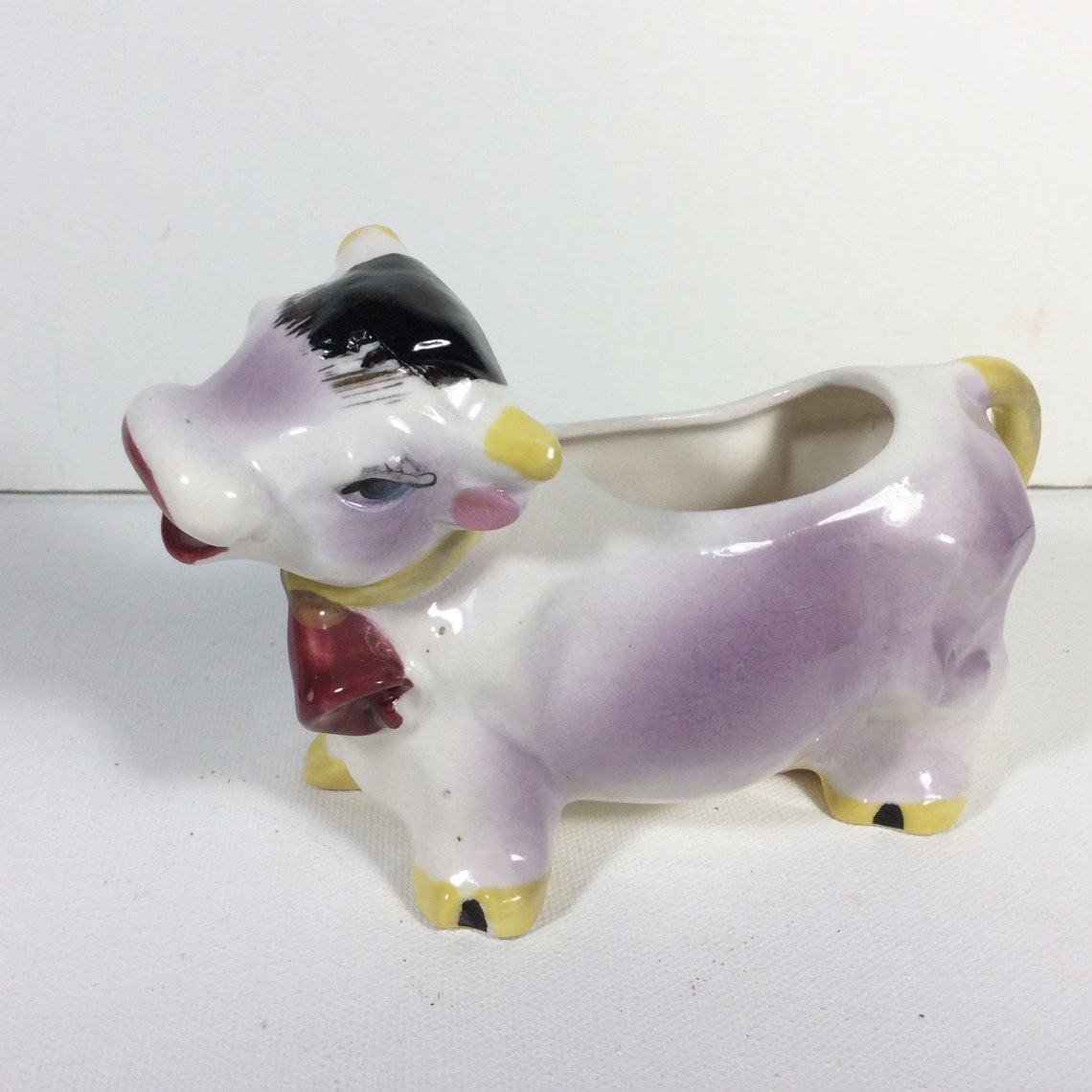 Vintage Ceramic Hand Painted Japan Cow Shaped Creamer - Etsy