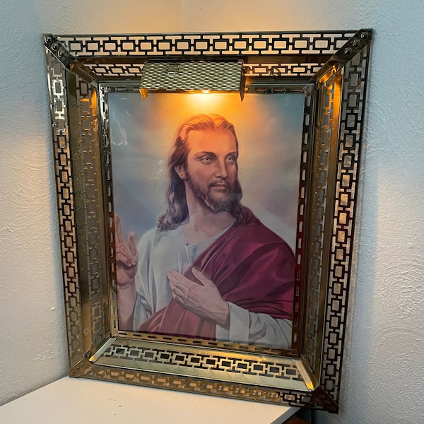 Jesus Lighted Frame - Etsy