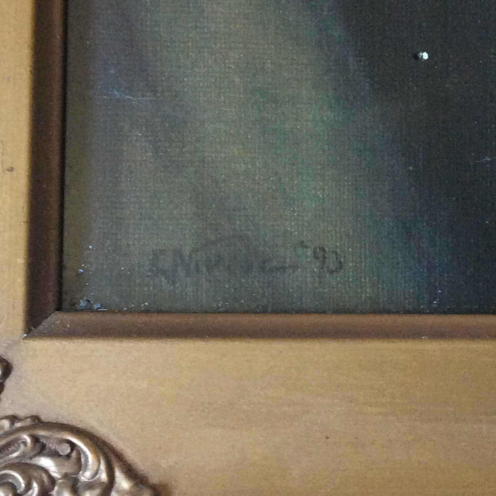 Antique 1893 Signed Dated Lithograph on Canvas - Etsy