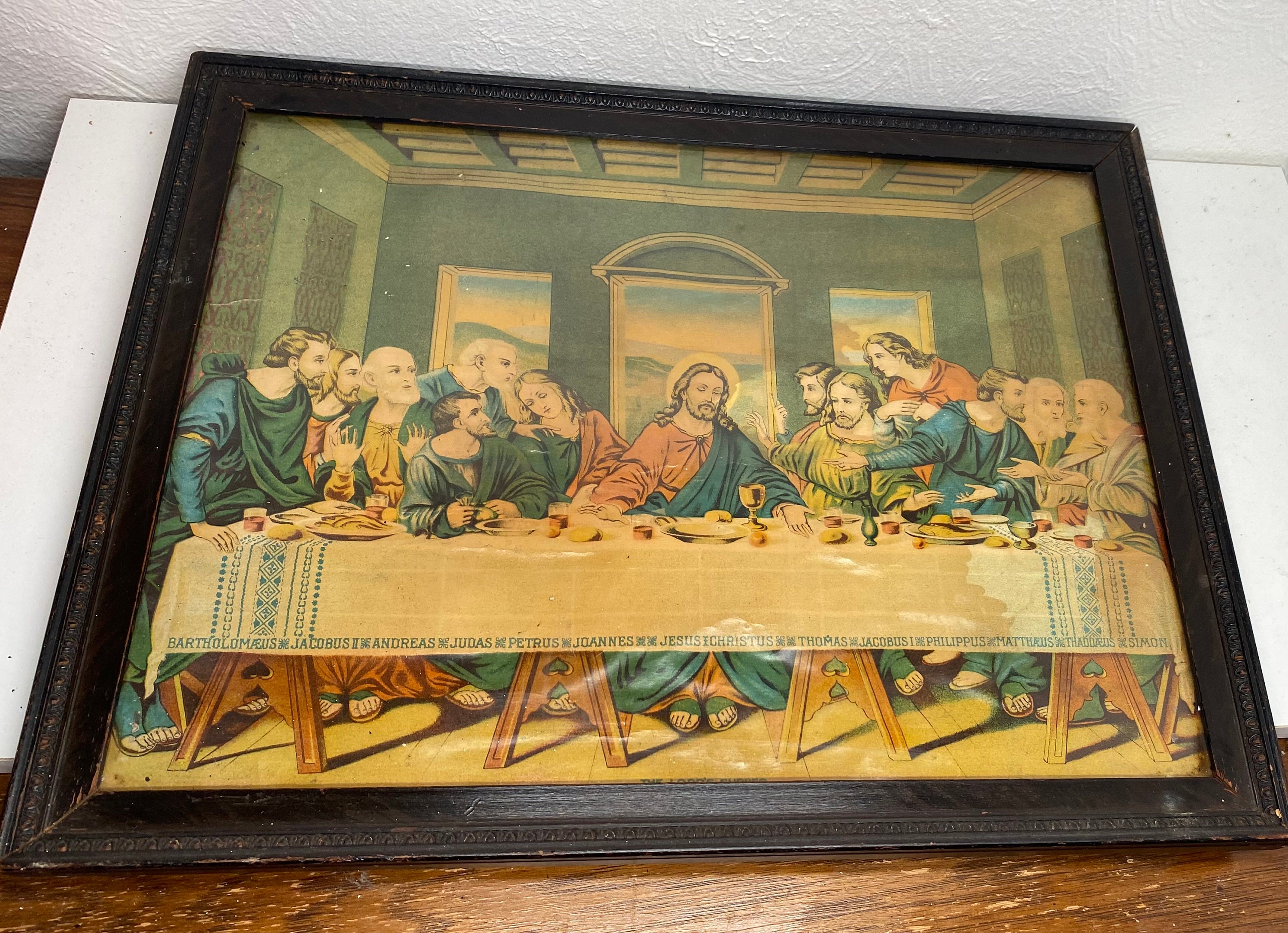 Antique 1800s Last Supper Lithograph - Etsy
