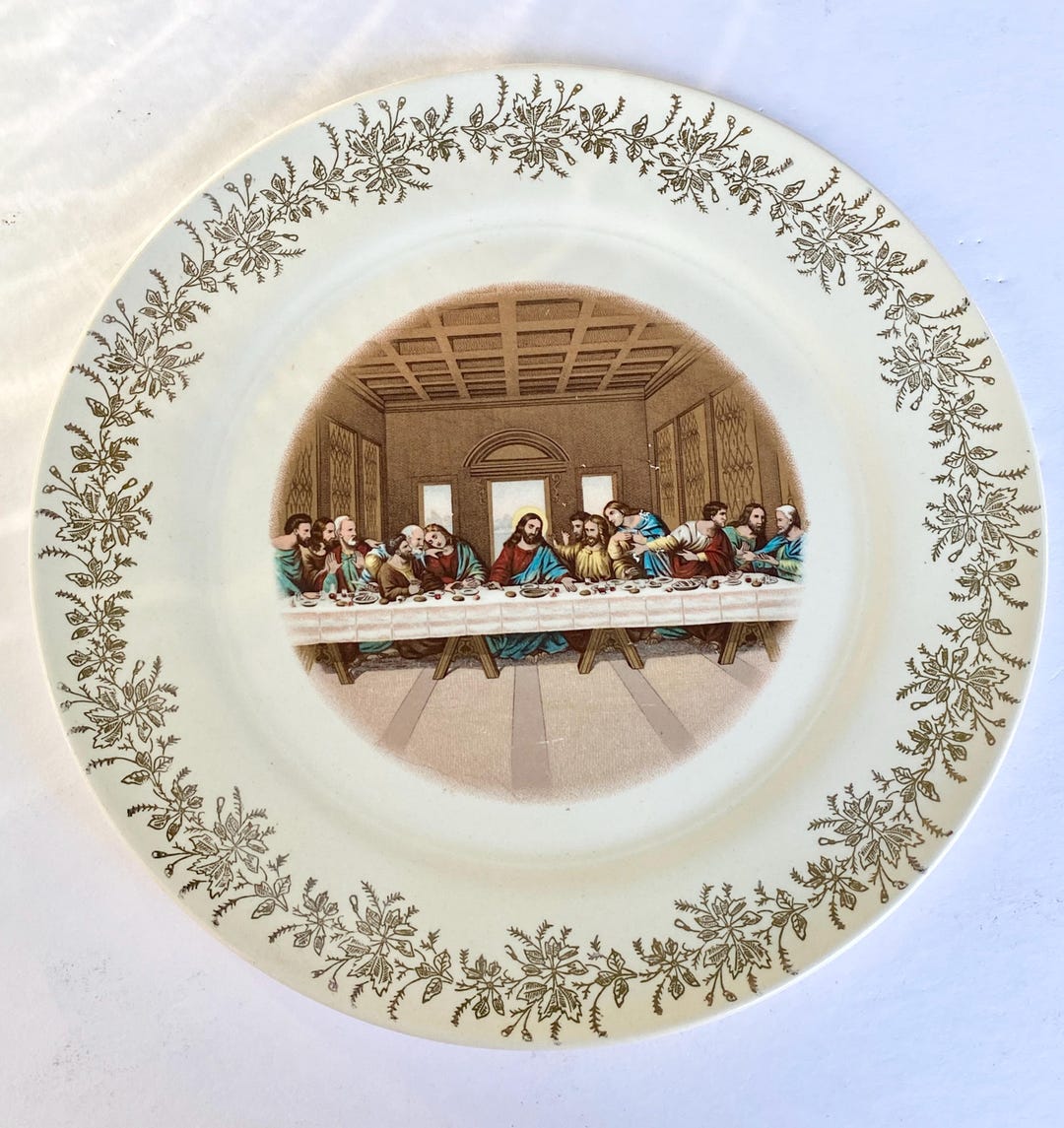 Vintage Sanders Manufacturing First Edition 25K Gold Lords Supper Plate ...