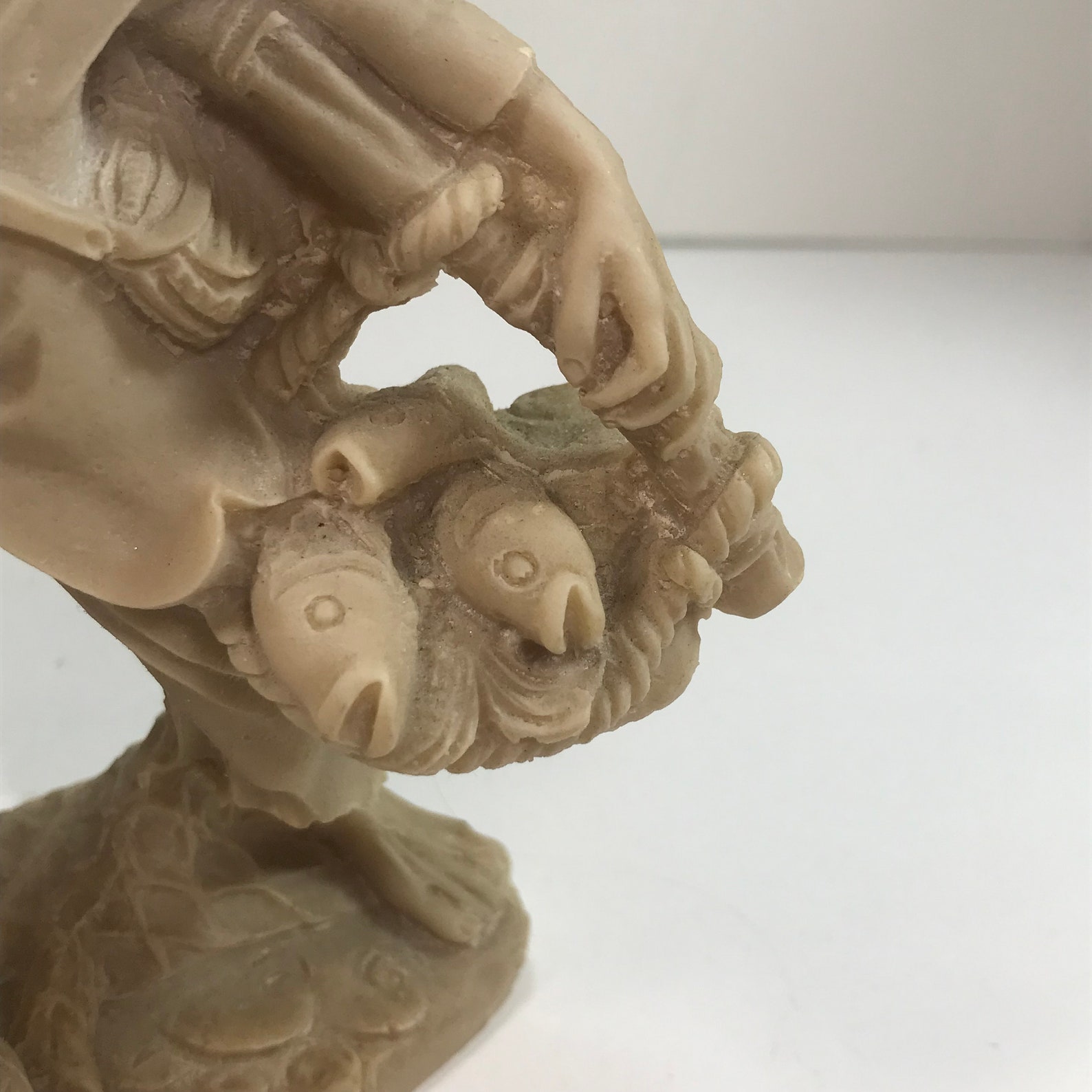 Vintage Chinese Fisherman and Boy Resin Figurine - Etsy