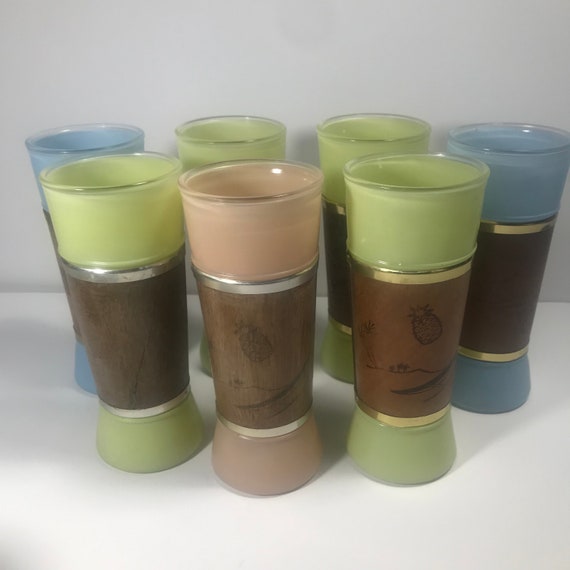 Vintage Siesta Ware Colored Glass Veneer Centers Set of 7. - Etsy