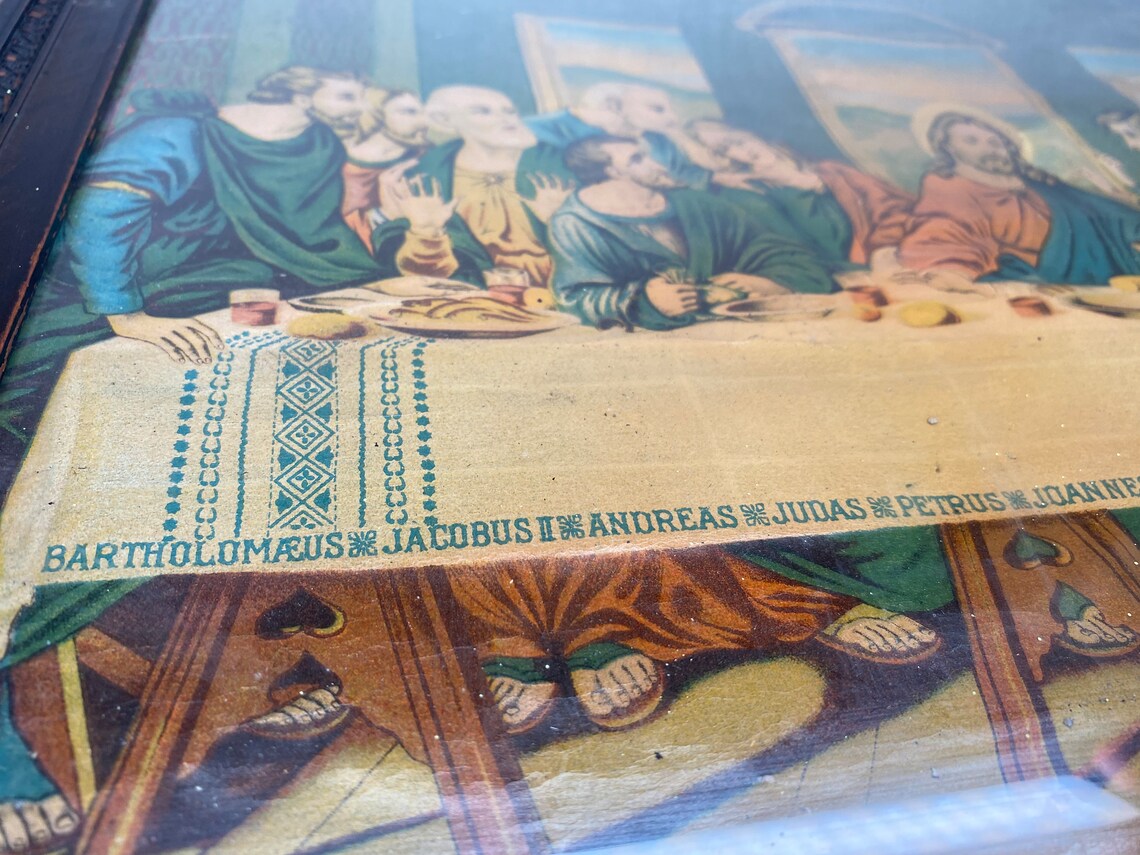 Antique 1800s Last Supper Lithograph - Etsy