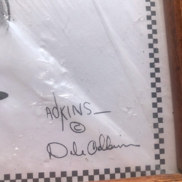Vintage Original Pencil Drawing Dale Adkins Nadcar Driver - Etsy