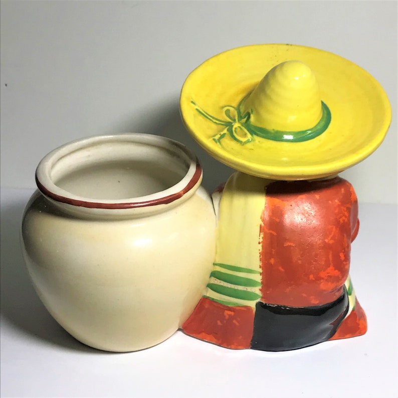 Vintage Japanese Horseshoe Mark Pottery Siesta Mexican Figurine Vase ...