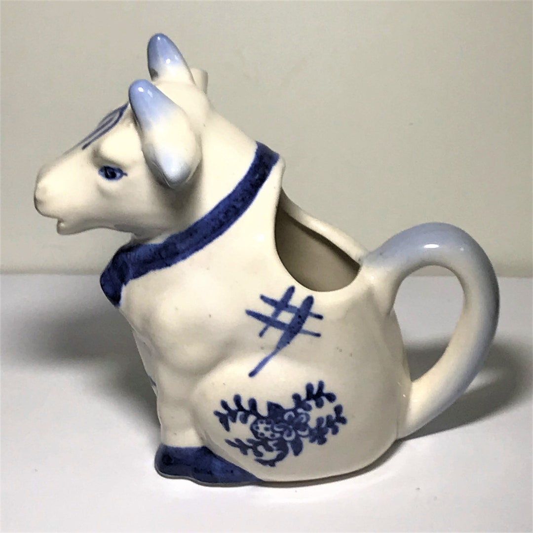 Vintage Hand Painted Ceramic Cow Shaped Creamer - Etsy
