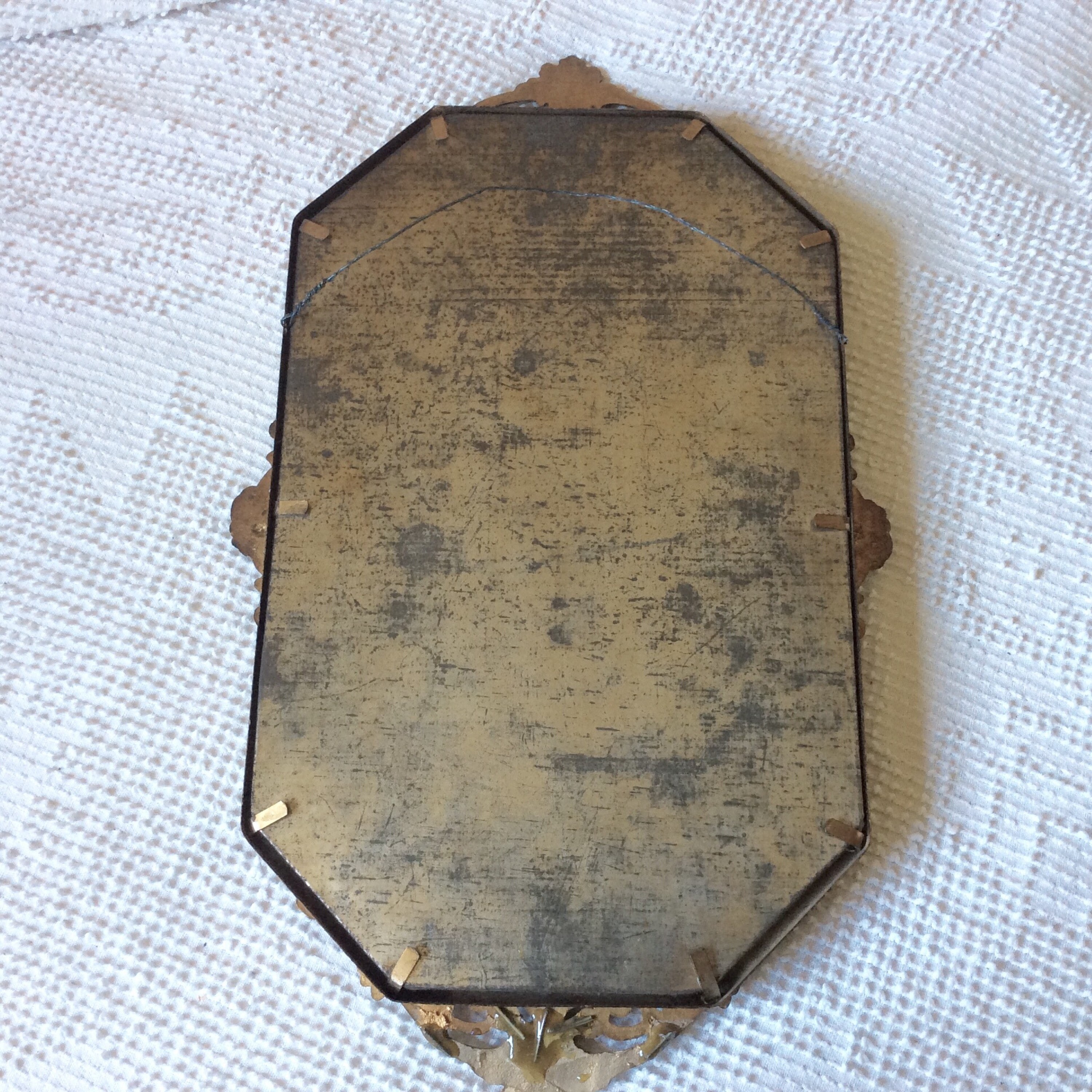 Sale Antique Bubble Convex Glass Collage Jesus at Gethsemane Print ...