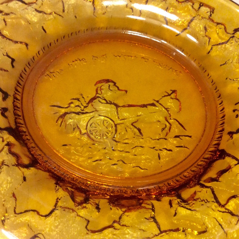 Indiana Amber Glass Nursery Rhymes Plates. Free Ship to US. - Etsy