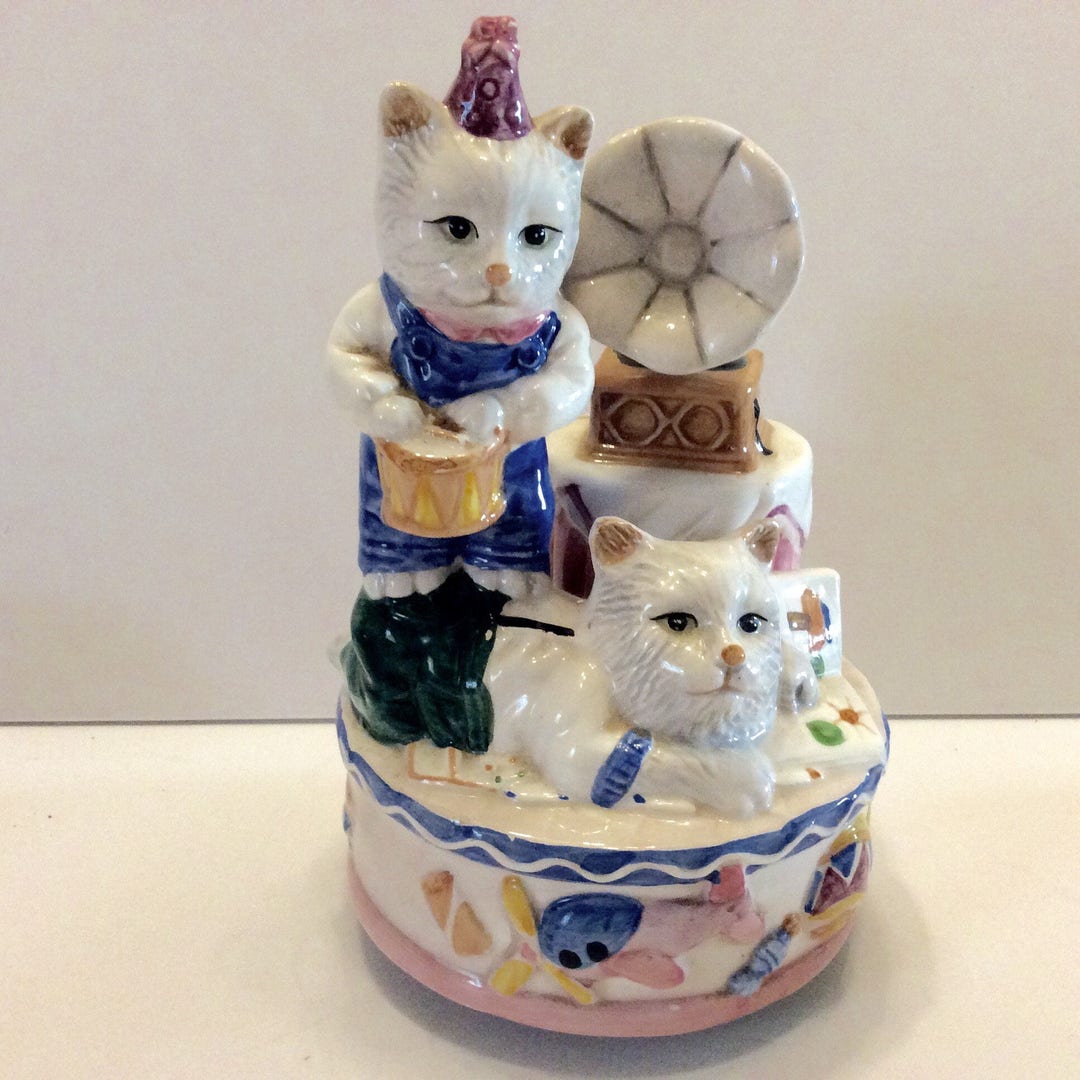 Heritage Mint Music Box Cats, Kitties Kittens in the Mood. Free Ship to ...