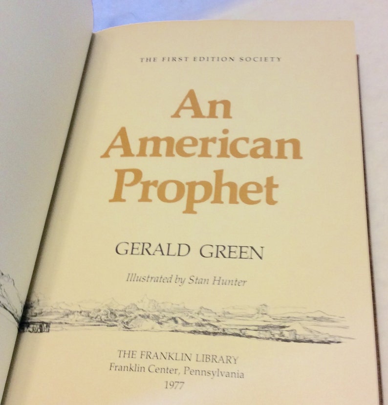 An American Prophet Gerald Green First Edition Limited Edition - Etsy