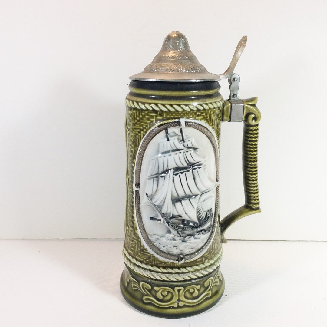 Made in Fuji Japan Beer Stein Music Box How Dry I Am Sailboat Decor - Etsy