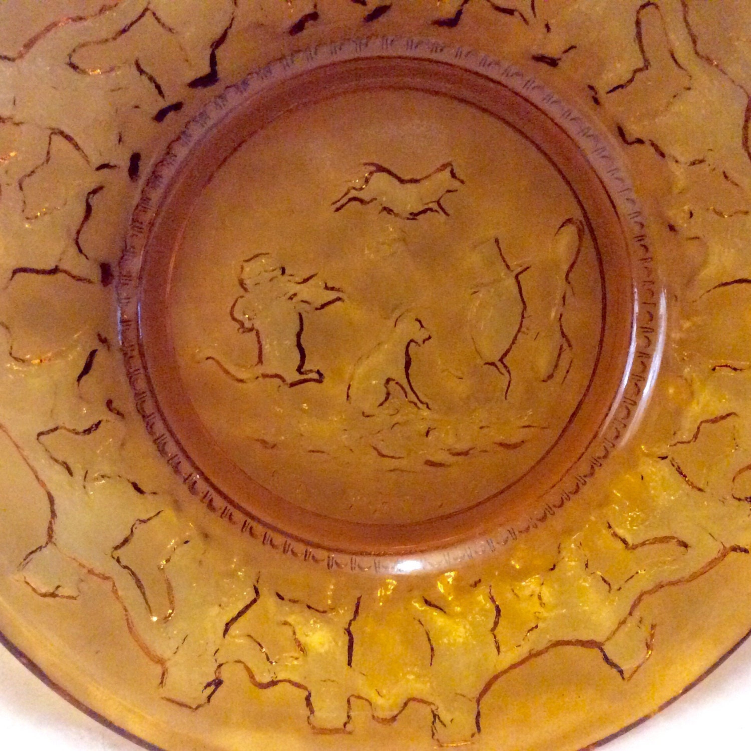 Indiana Amber Glass Nursery Rhymes Plates. Free Ship to US. - Etsy
